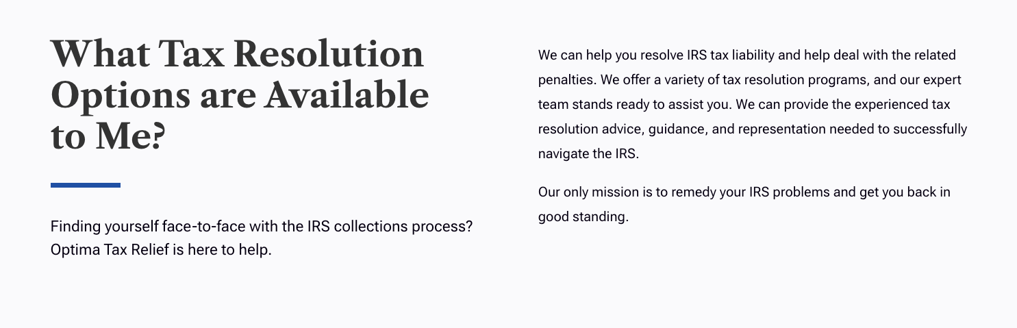 Optima Tax Relief Review – Pros, Cons, & Cost Compared